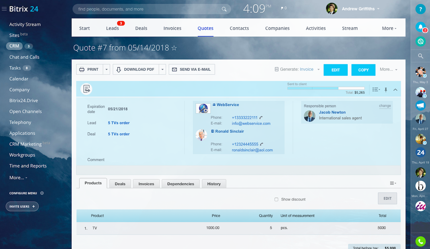 Bitrix24: Sistema CRM Gratuito