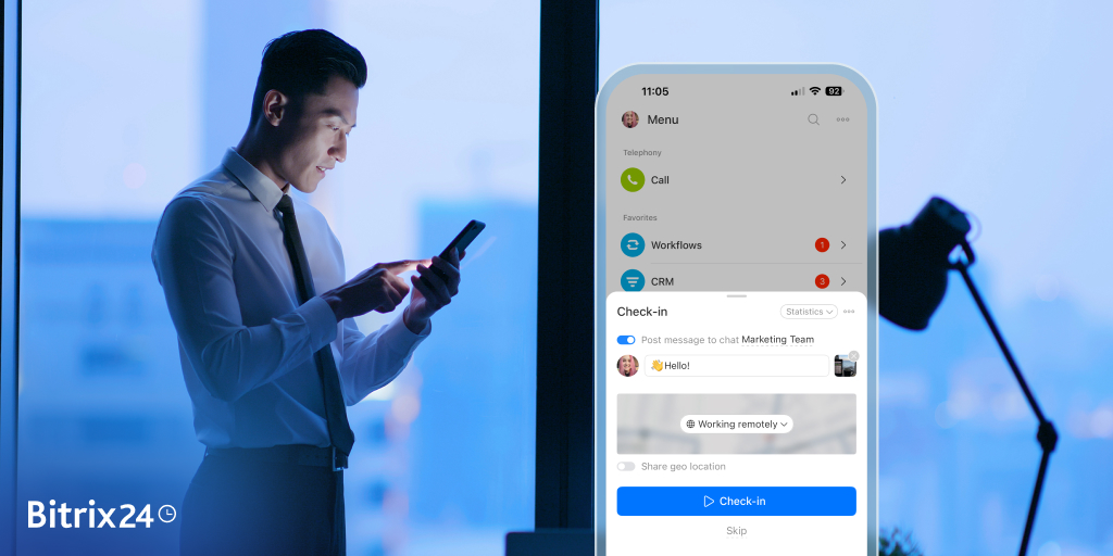 Nova funcionalidade: Check-in Bitrix24